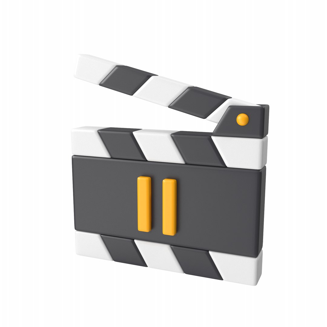 Cinema Clapperboard Cartoon Model - TurboSquid 2264960