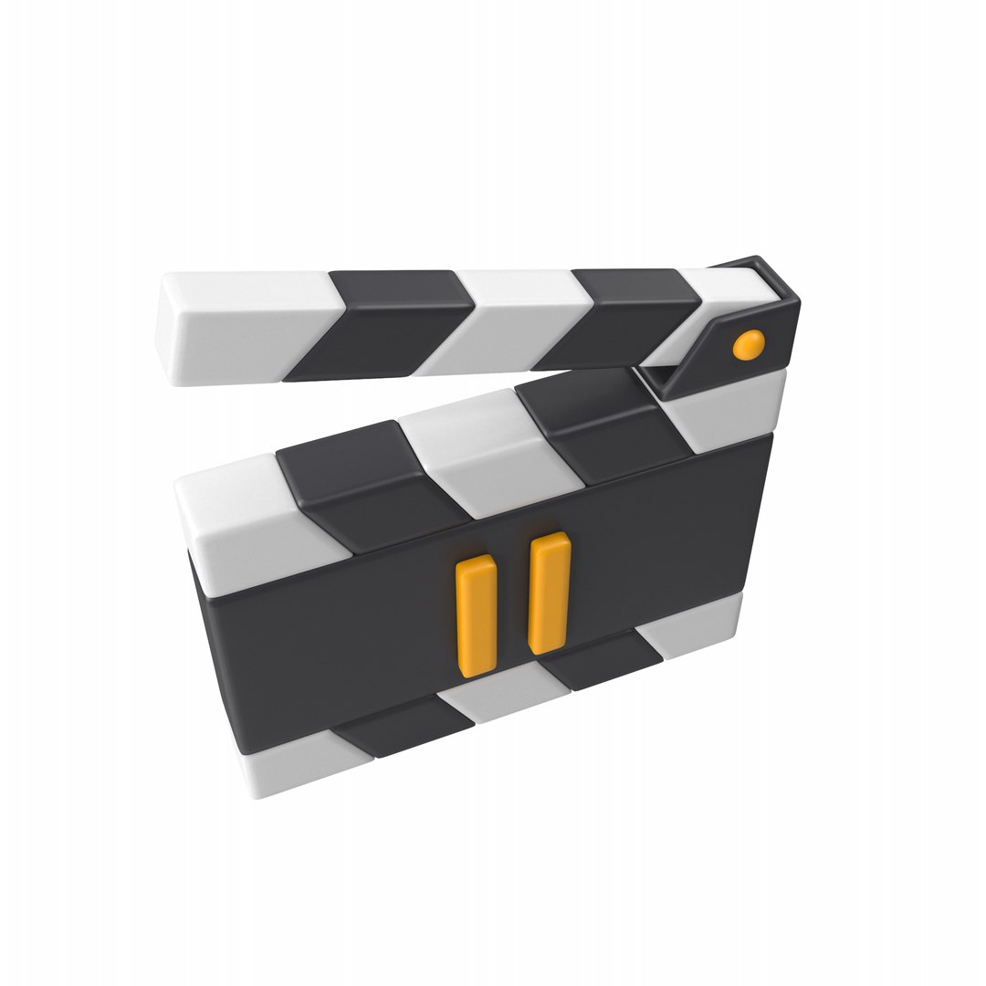 Cinema Clapperboard Cartoon Model - TurboSquid 2264960
