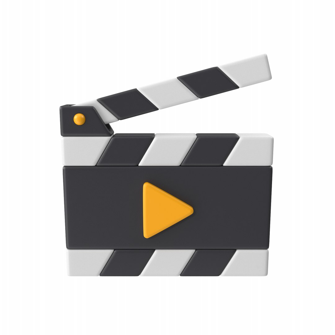 Cinema Clapperboard Cartoon Model - TurboSquid 2264960