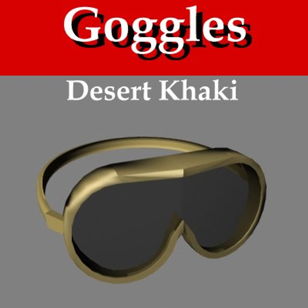 3d Military Goggles Desert