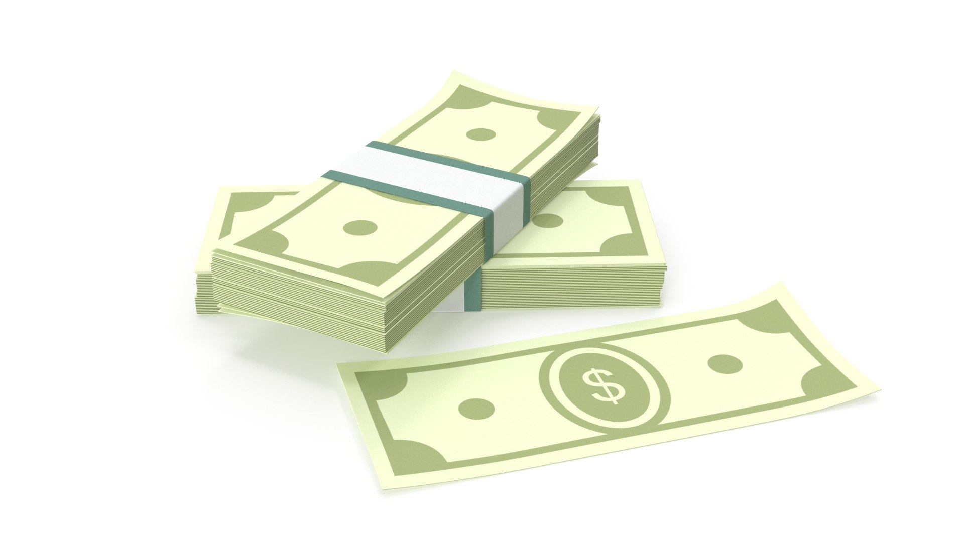 3D Stylized Wad Of Money - TurboSquid 2305617