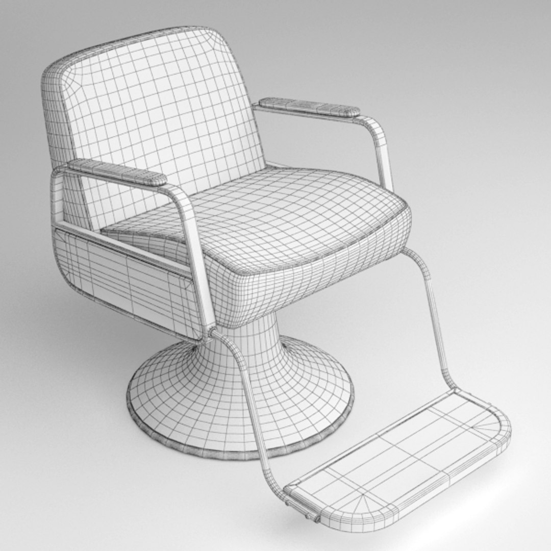 barber chair 3d max