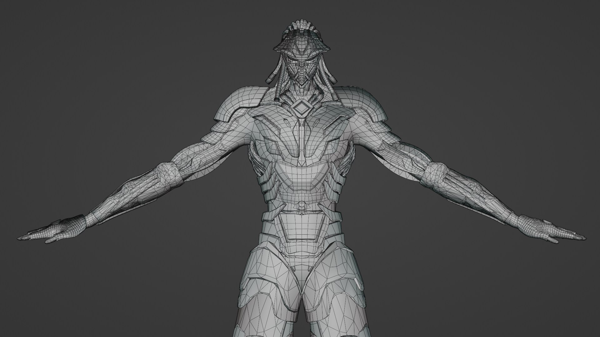 3D Model Cyberpunk Ninja Black Armor Low-poly - TurboSquid 2062682