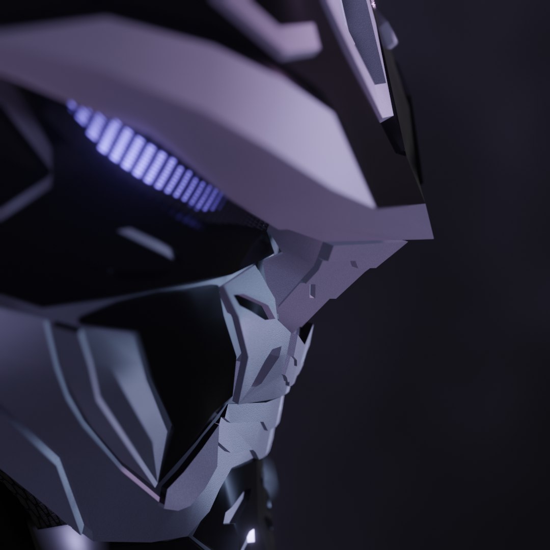 3D Model Cyberpunk Ninja Black Armor Low-poly - TurboSquid 2062682