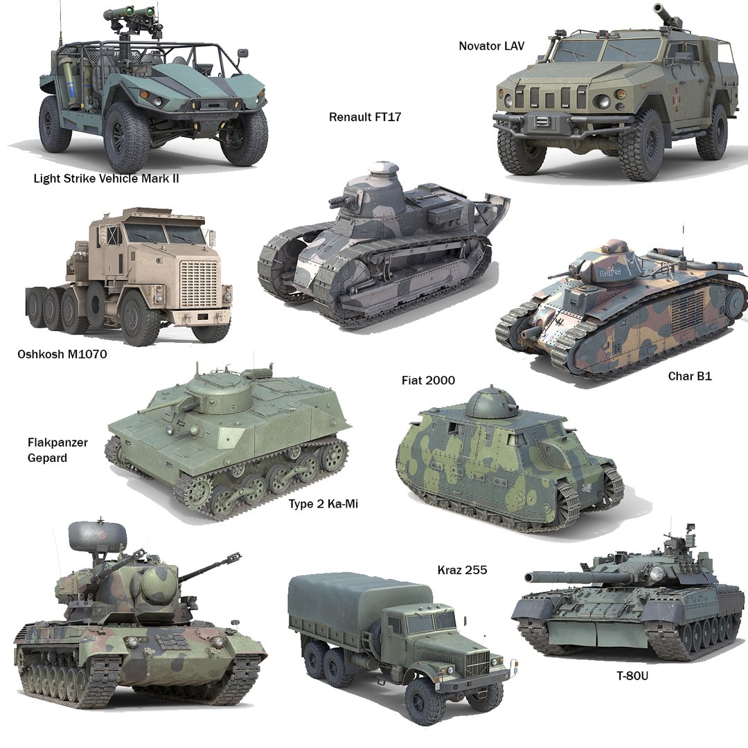 3D 10 Military Vehicles Collection V10 - TurboSquid 2292841