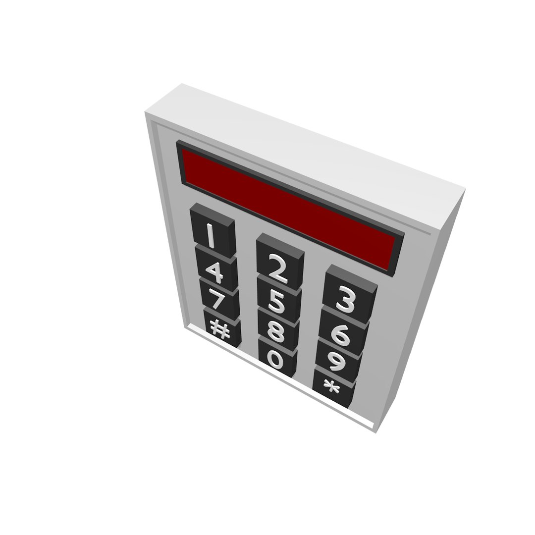 Code Alarm Digits 3D Model - TurboSquid 1293119