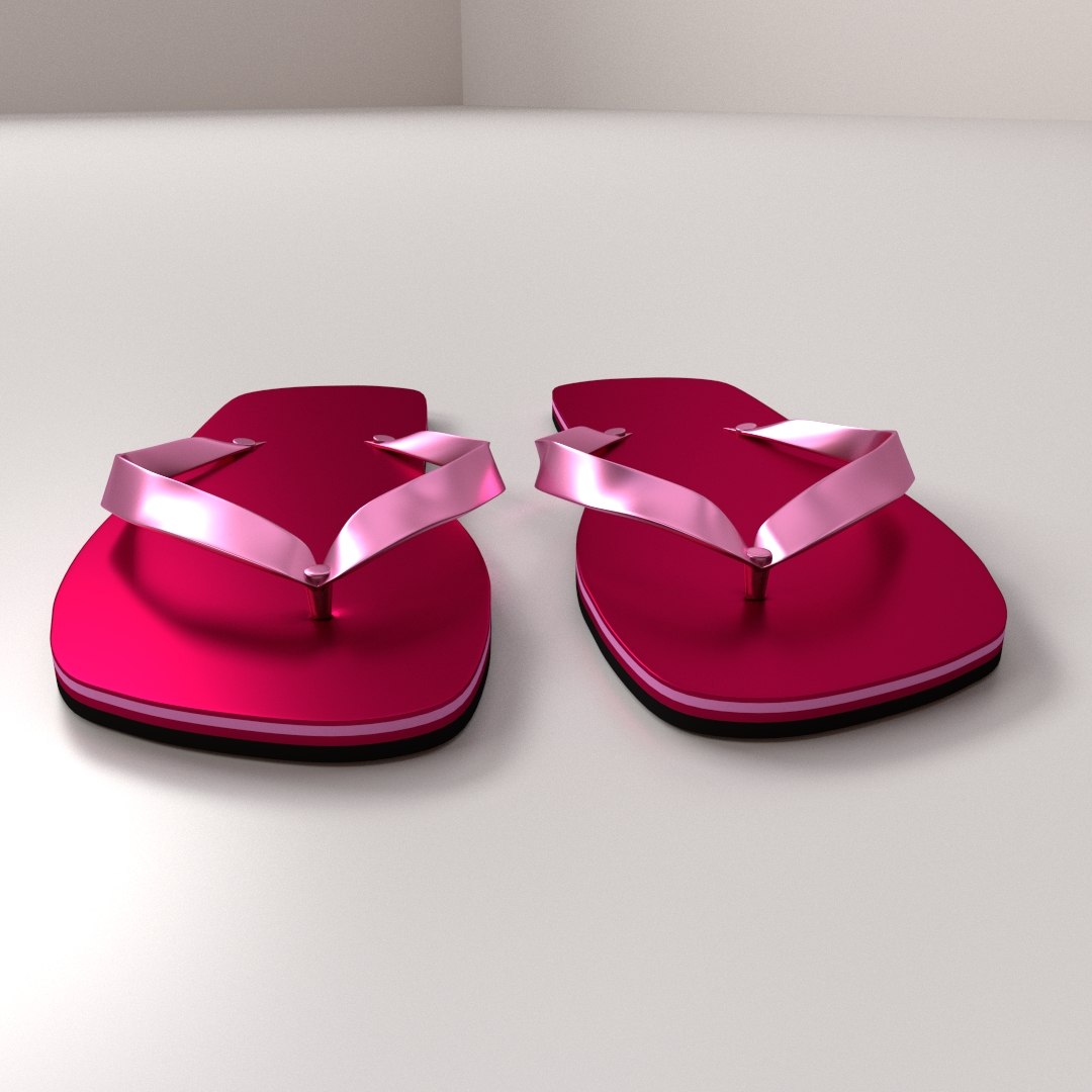 3d slippers slip model