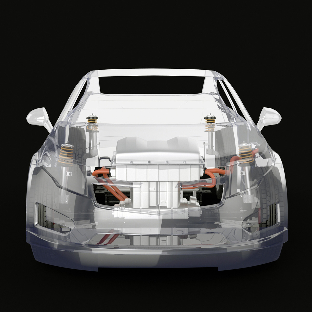 3d electric car x-ray