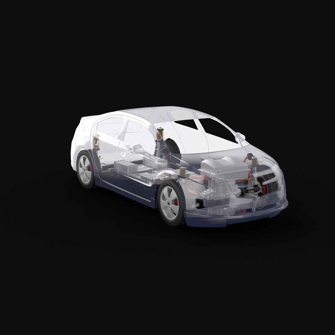 3d Electric Car X-ray
