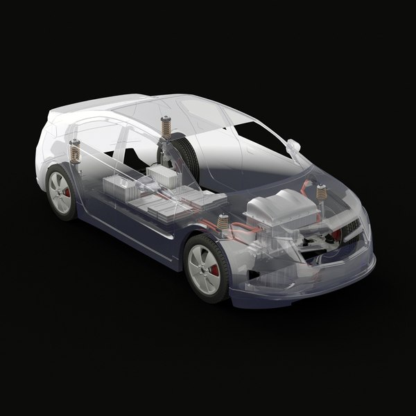 3d electric car x-ray