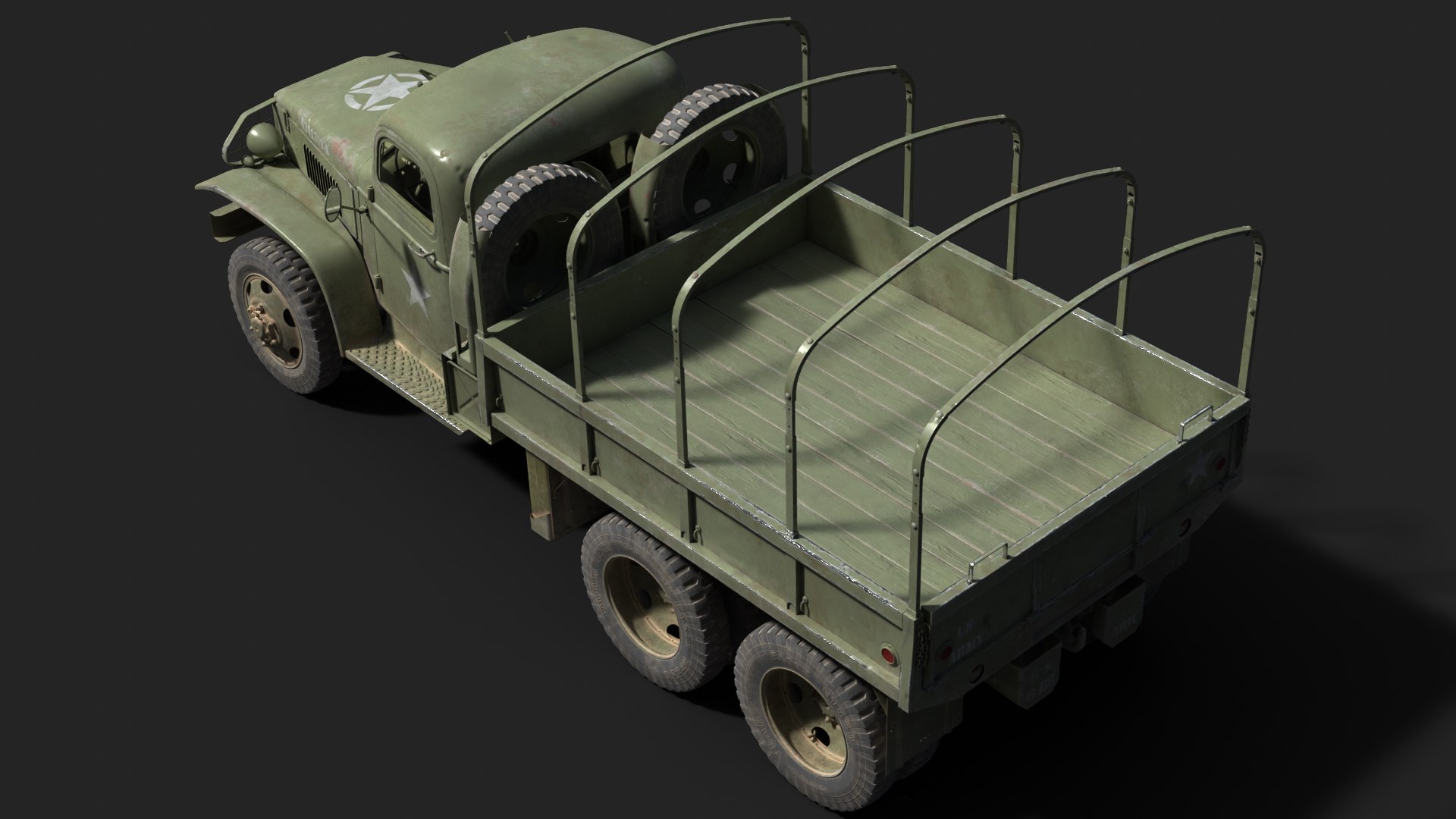 GMC CCKW 352 Truck 3D Model - TurboSquid 2047302