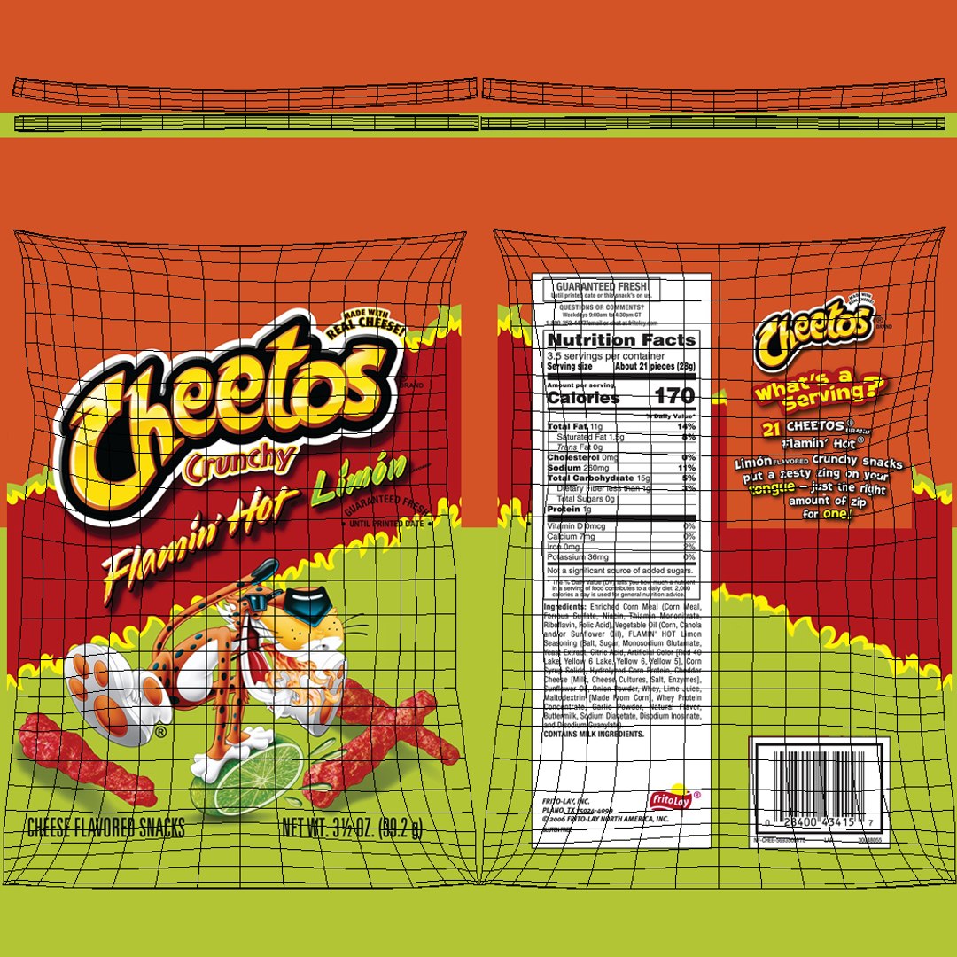 Cheetos Bag 3D Model - TurboSquid 1650967