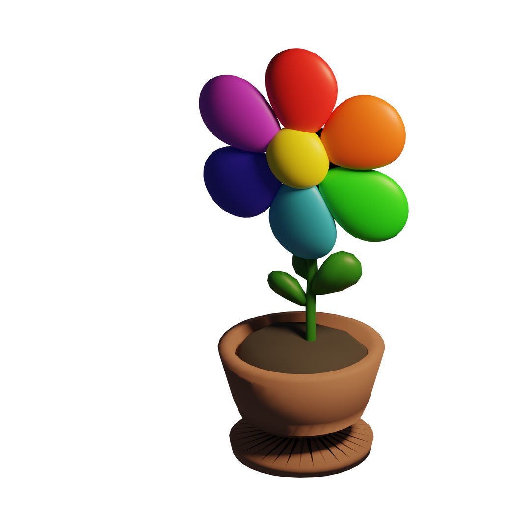 3D model Rainbow Flower - TurboSquid 1908749