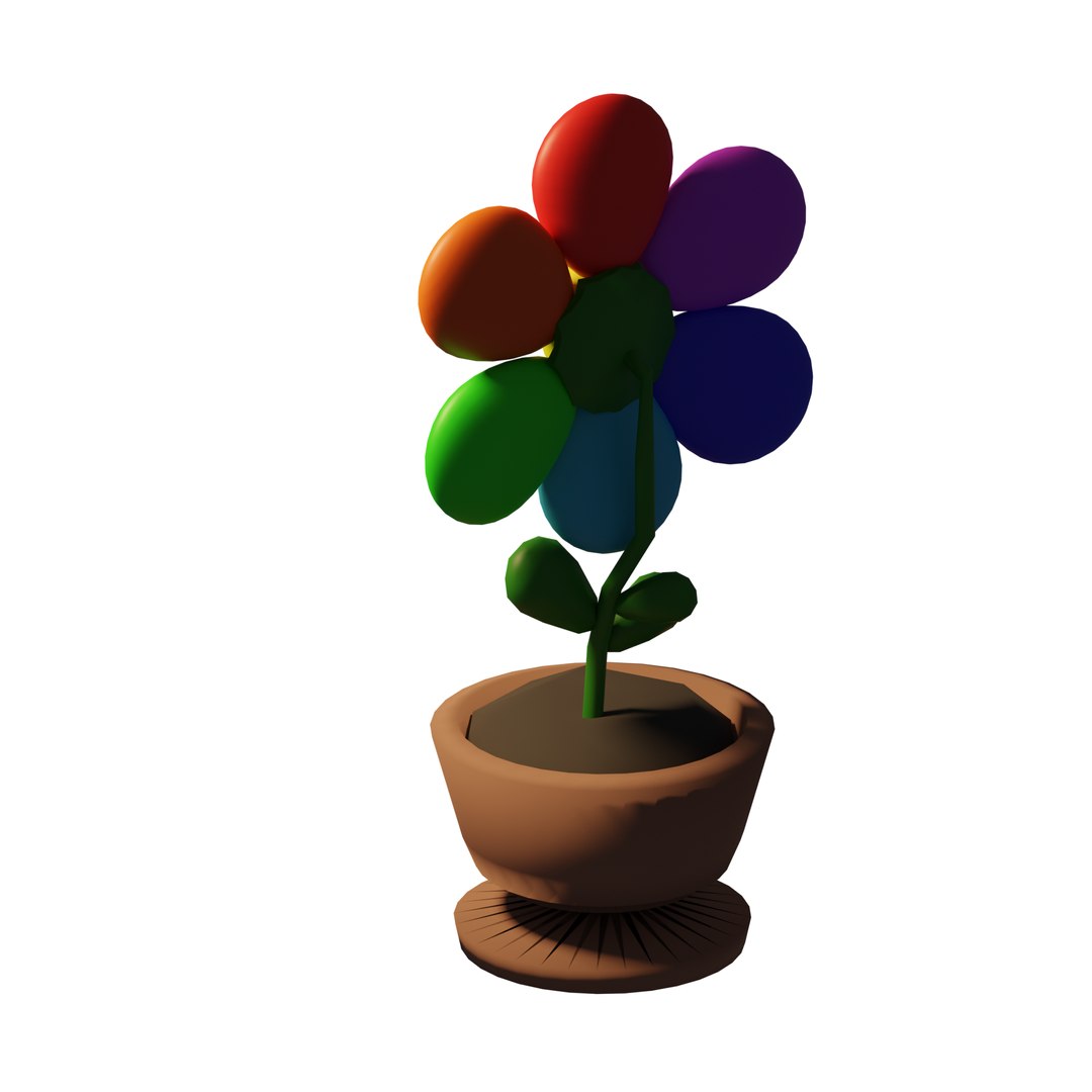 3D model Rainbow Flower - TurboSquid 1908749