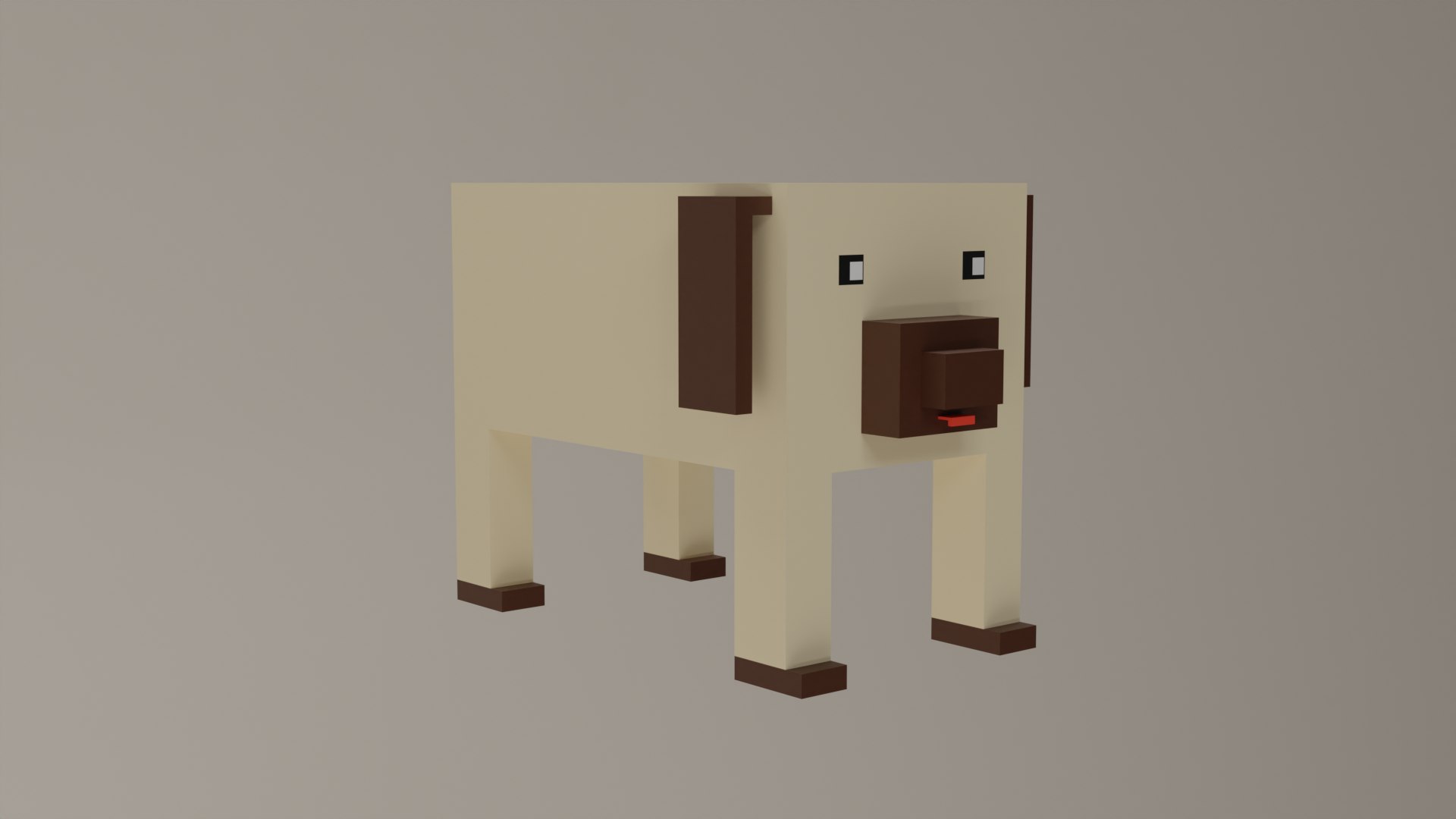 modelo 3d Voxel Low Polly Animal Perro - TurboSquid 2181848