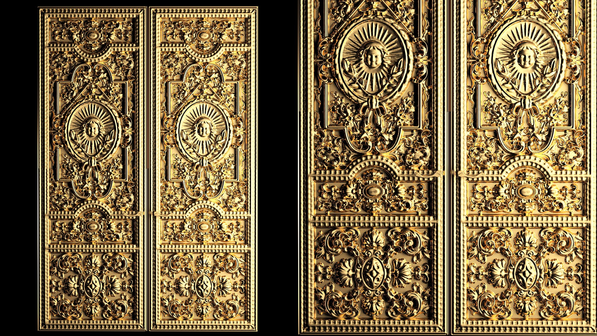 Luxury Classic Baroque Carved Door 4 3D - TurboSquid 2180973