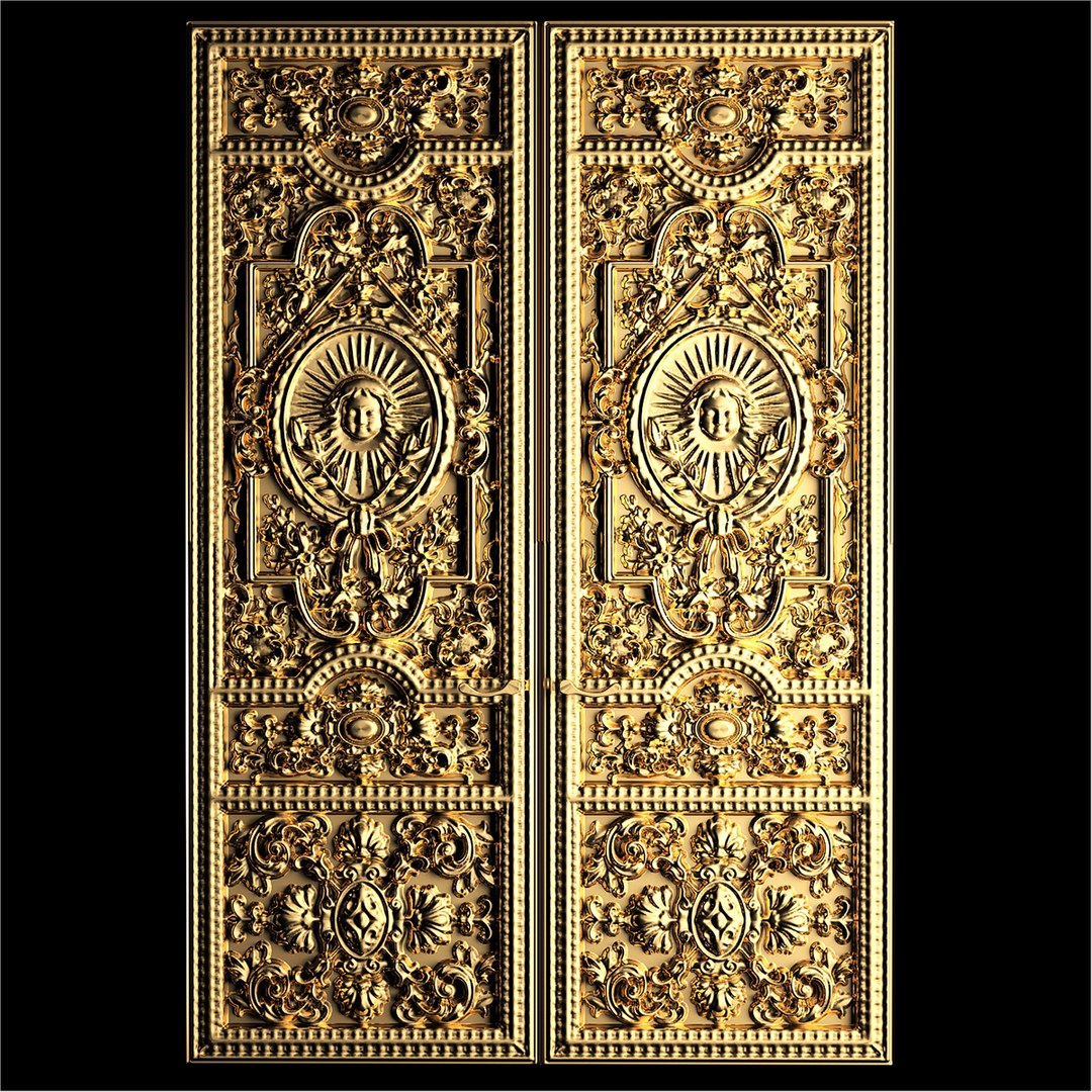 Luxury Classic Baroque Carved Door 4 3D - TurboSquid 2180973
