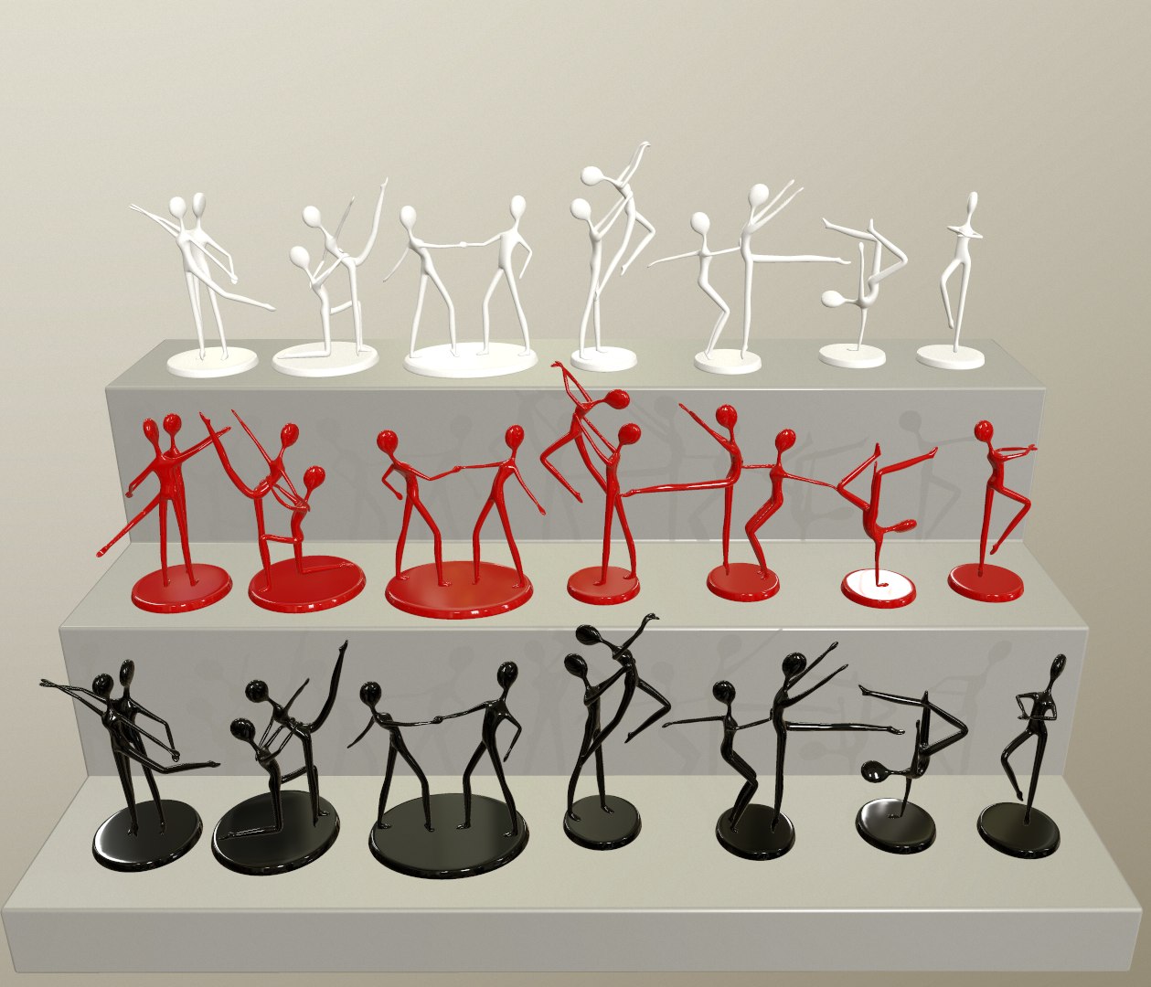 Figures Dancing People 3D Model - TurboSquid 1582812
