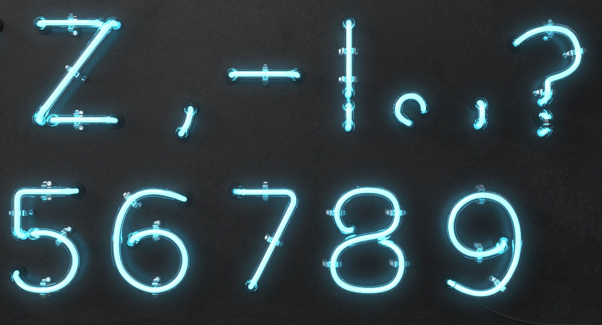 3D neon alphabet model - TurboSquid 1273983