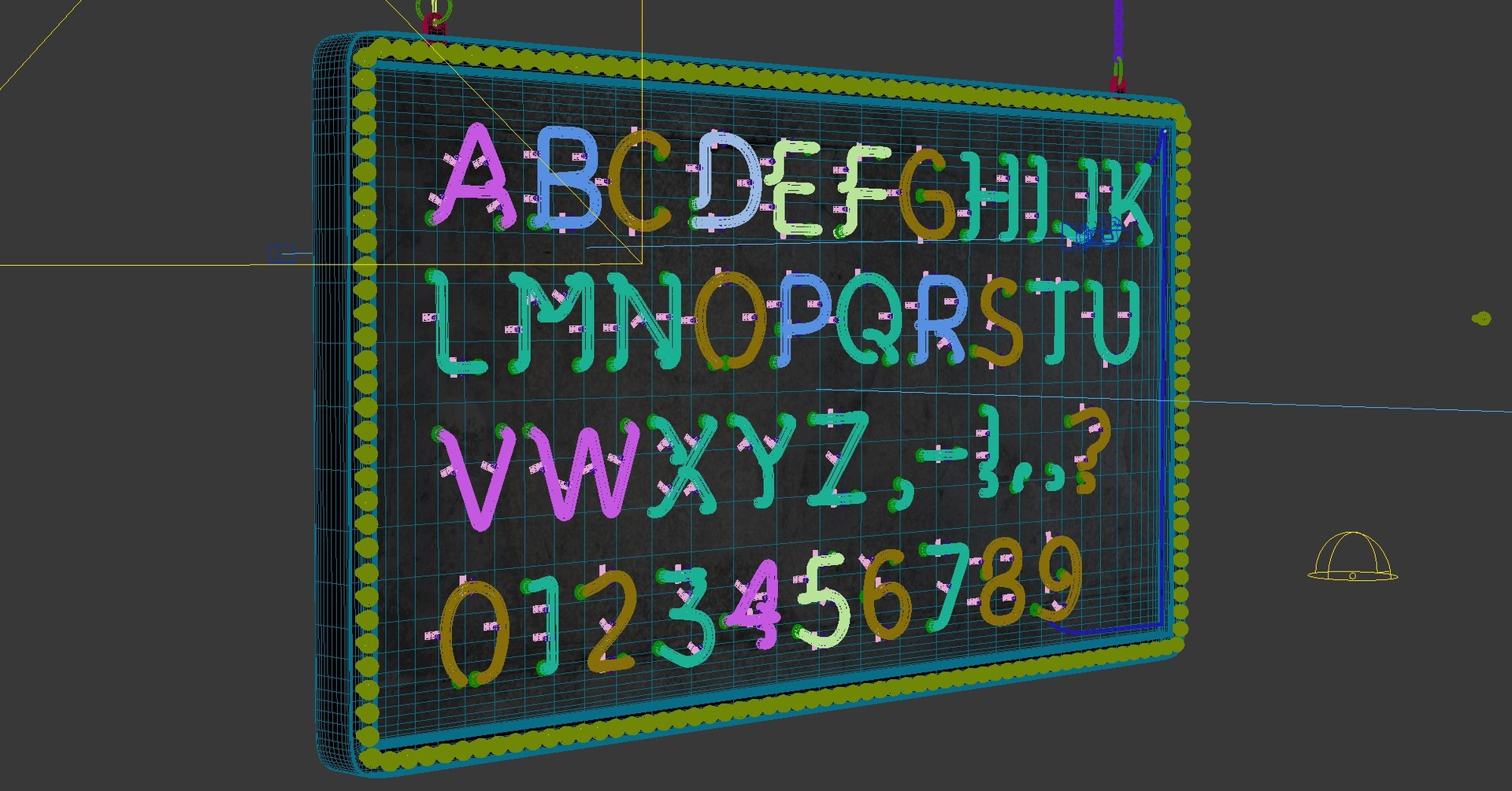 3D neon alphabet model - TurboSquid 1273983