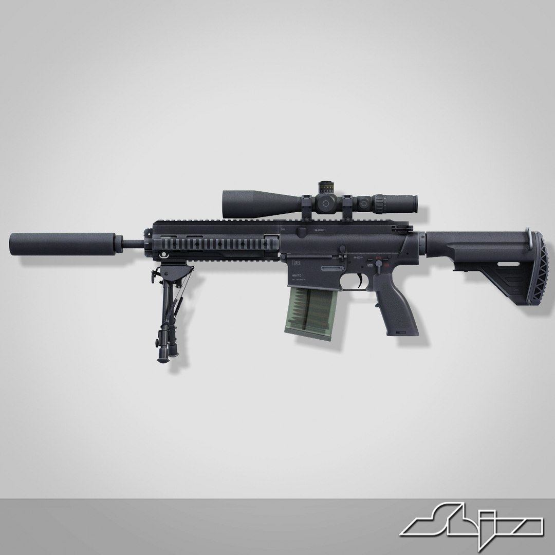 3d Model Battle Rifle 417