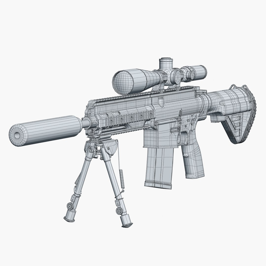 3d Model Battle Rifle 417