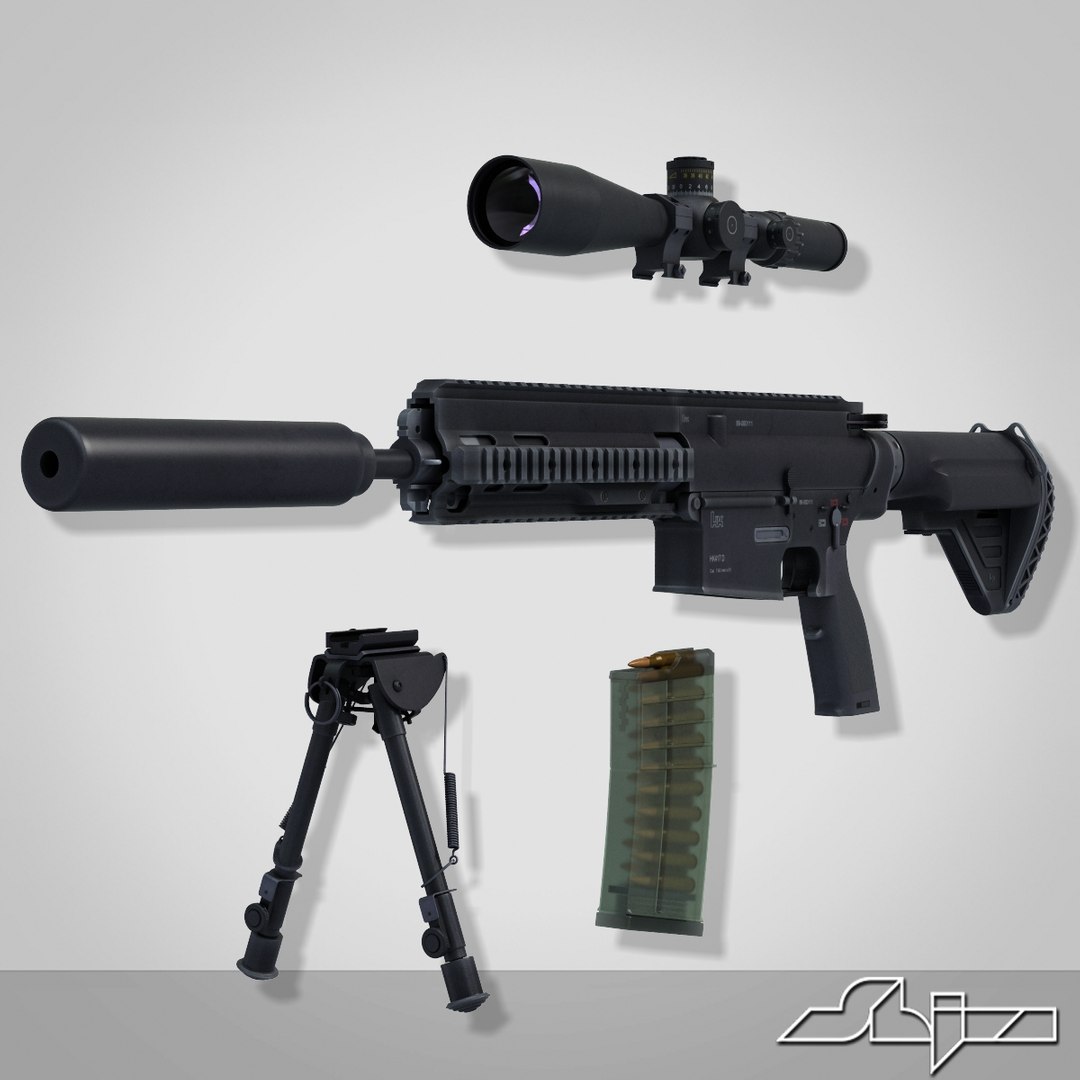 3d Model Battle Rifle 417