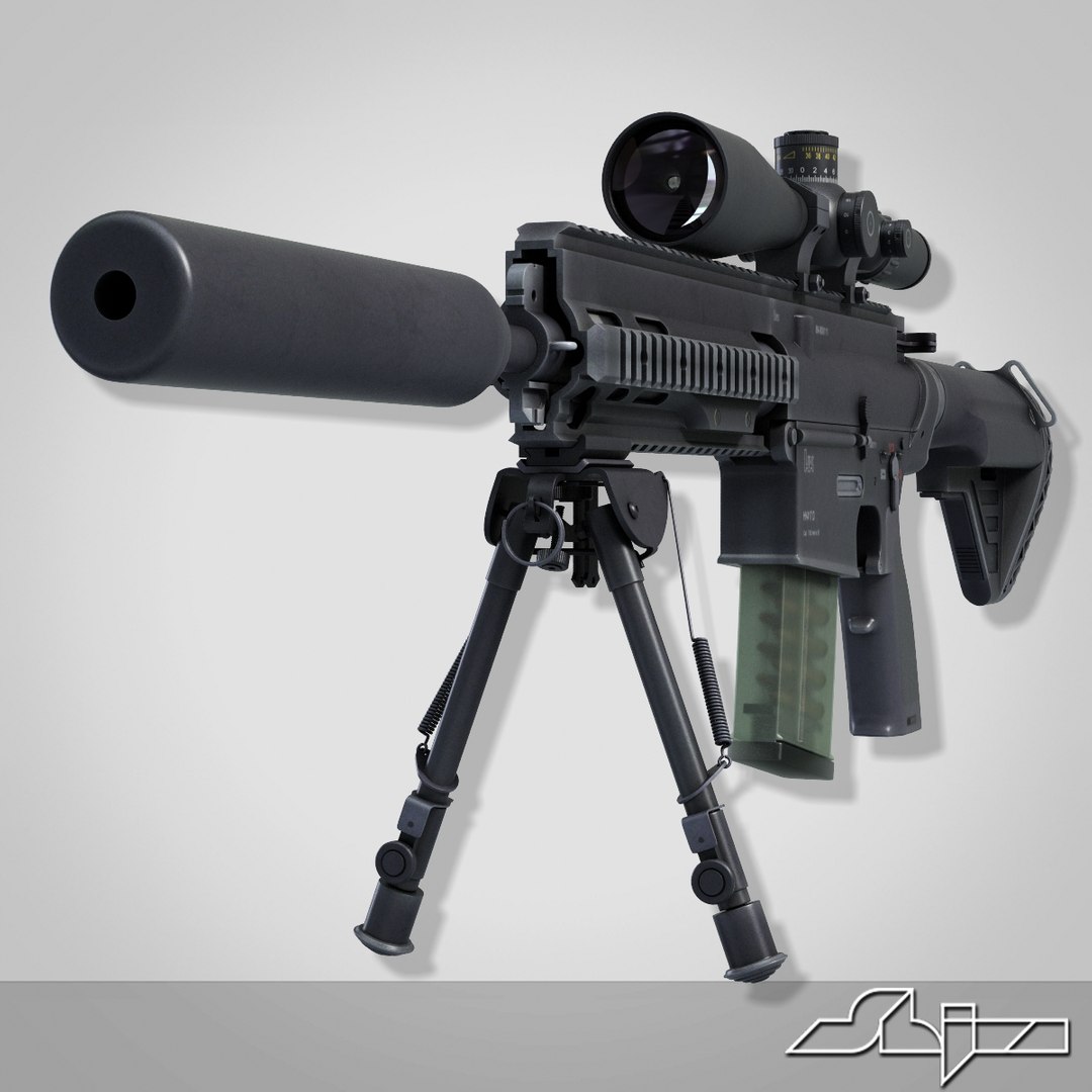3d Model Battle Rifle 417