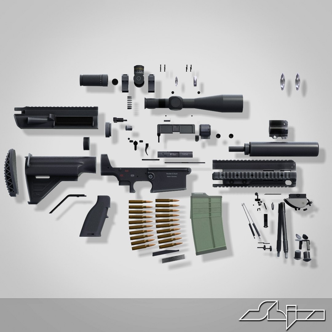 3d Model Battle Rifle 417