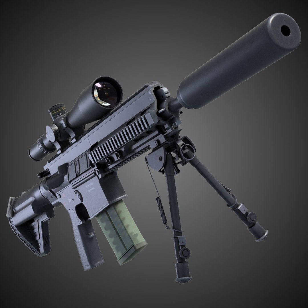 3d Model Battle Rifle 417