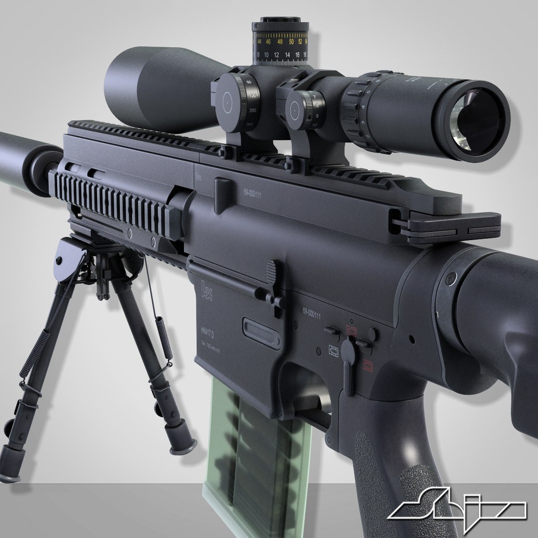 3d Model Battle Rifle 417