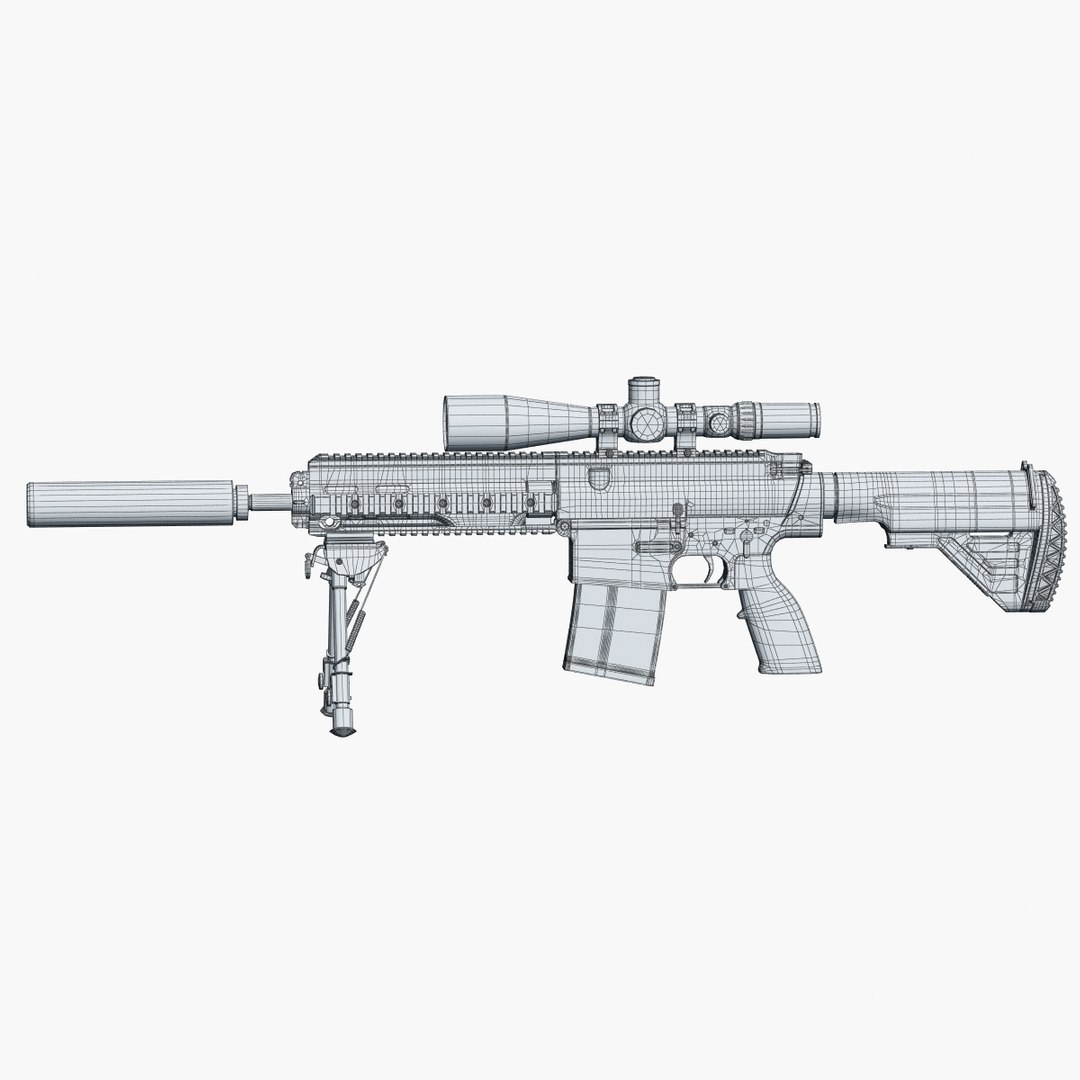 3d Model Battle Rifle 417