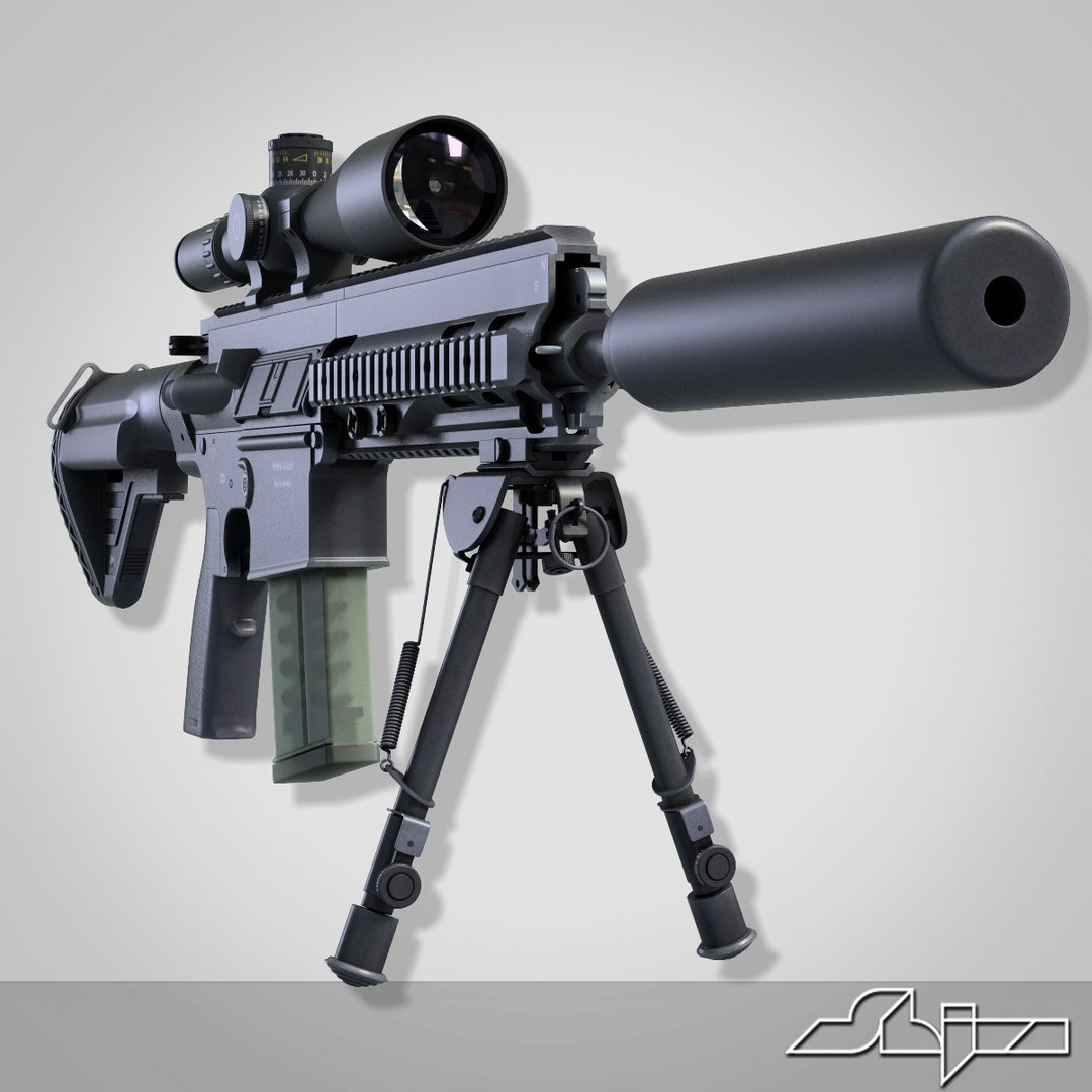 3d Model Battle Rifle 417