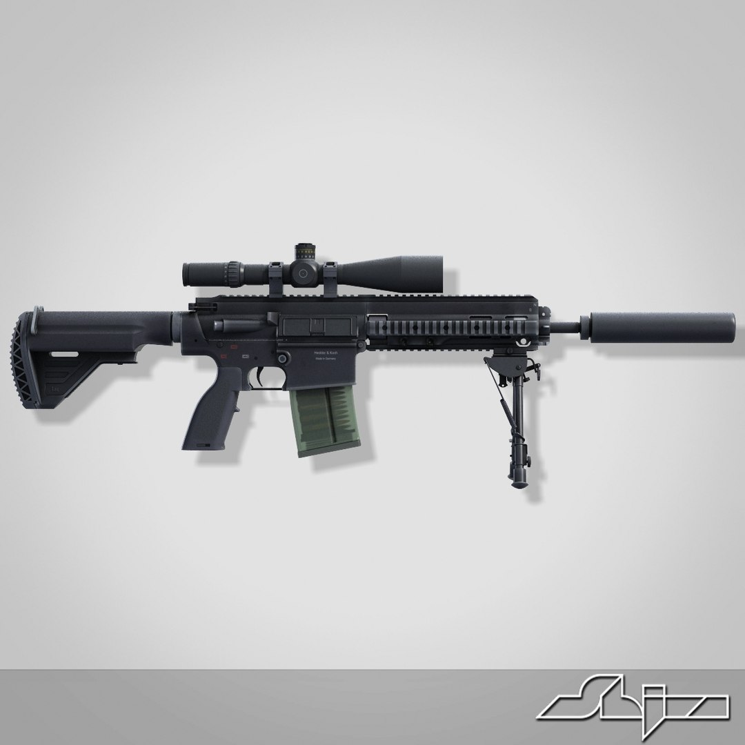 3d Model Battle Rifle 417