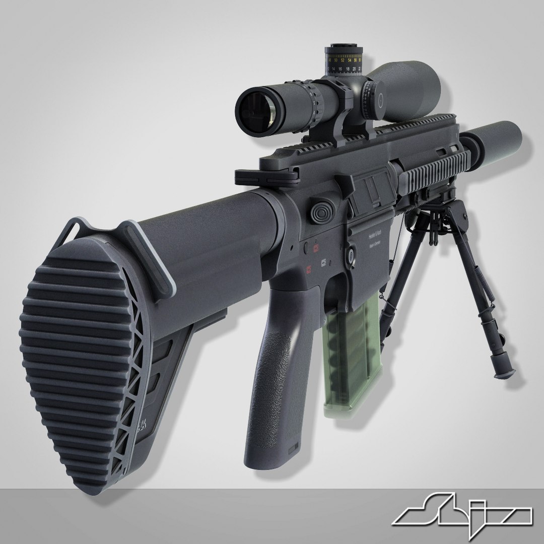 3d Model Battle Rifle 417