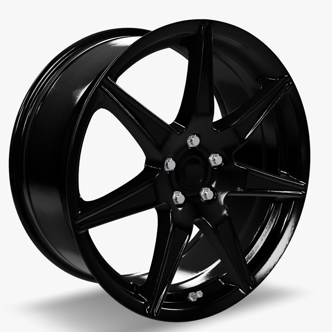 3D Voxx GT5 Wheel Gloss Black Mustang - TurboSquid 2117529