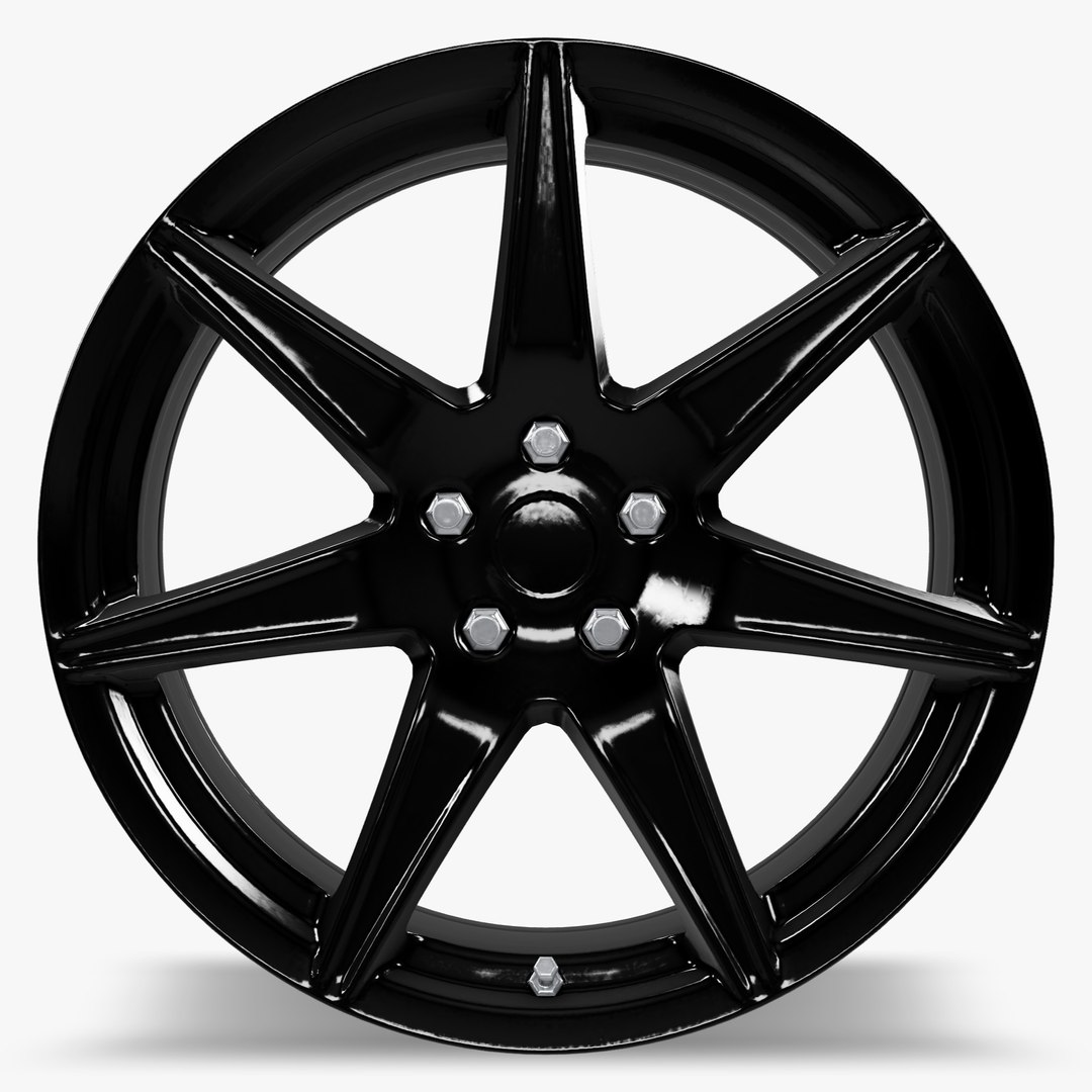 3D Voxx GT5 Wheel Gloss Black Mustang - TurboSquid 2117529