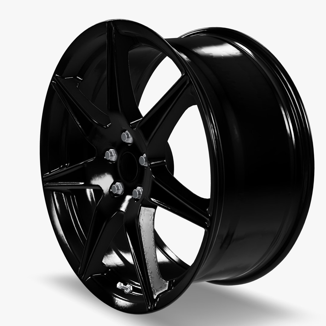 3D Voxx GT5 Wheel Gloss Black Mustang - TurboSquid 2117529