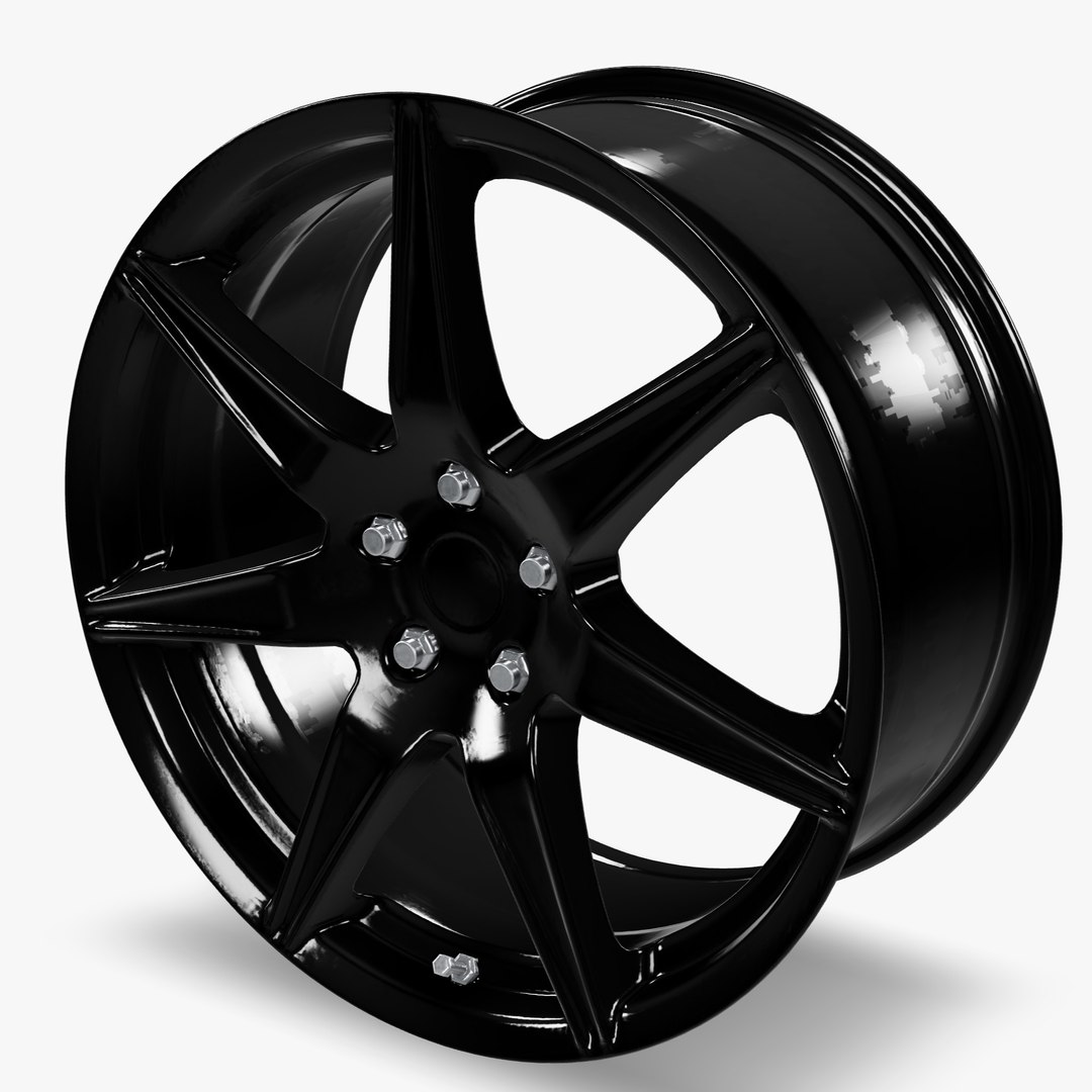 3D Voxx GT5 Wheel Gloss Black Mustang - TurboSquid 2117529