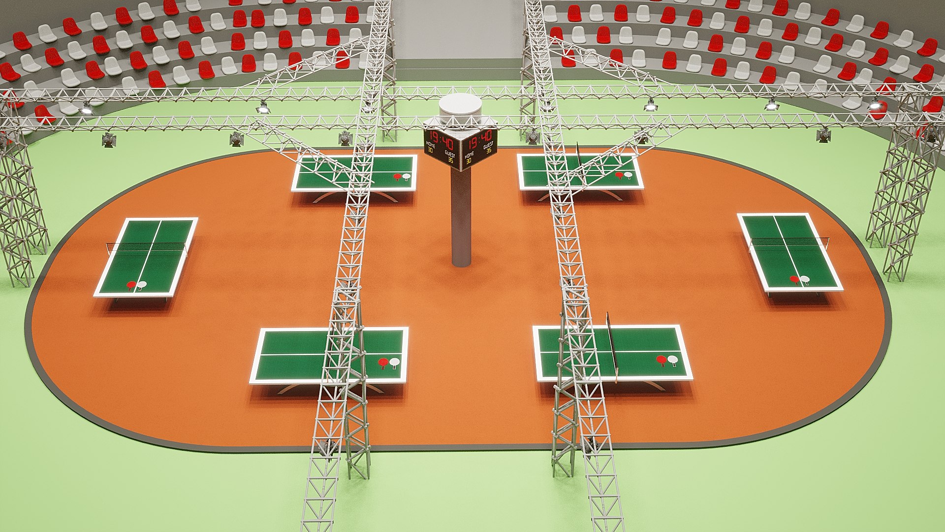 Ping Pong Arena 3D Model - TurboSquid 1873770