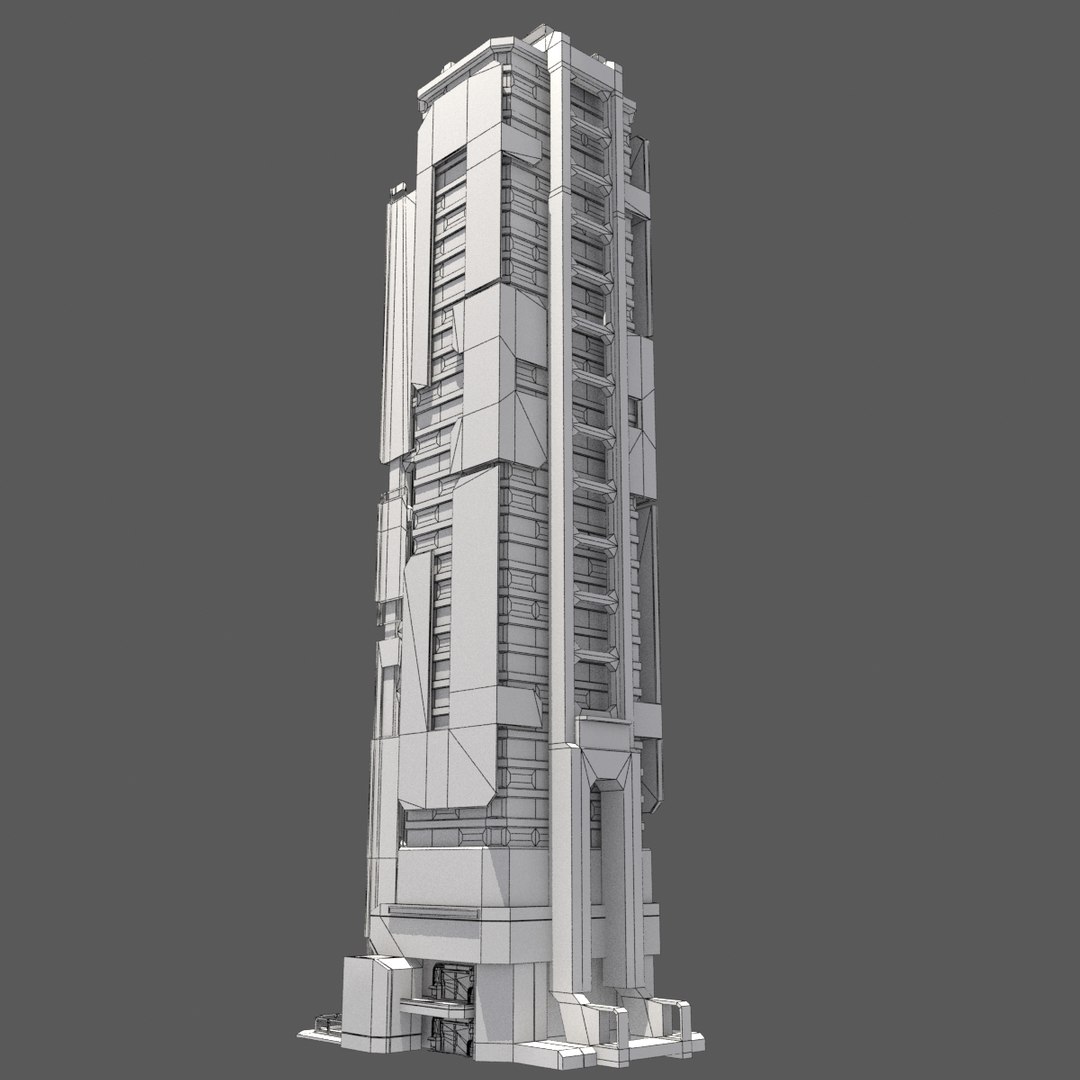 - Sci Fi Building 3d Model