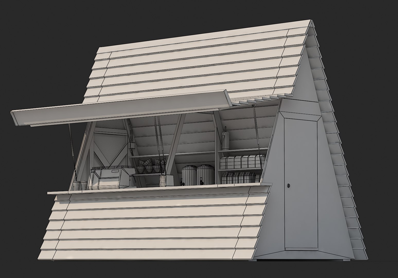 3D Coffee Shop Kiosk - TurboSquid 1628709