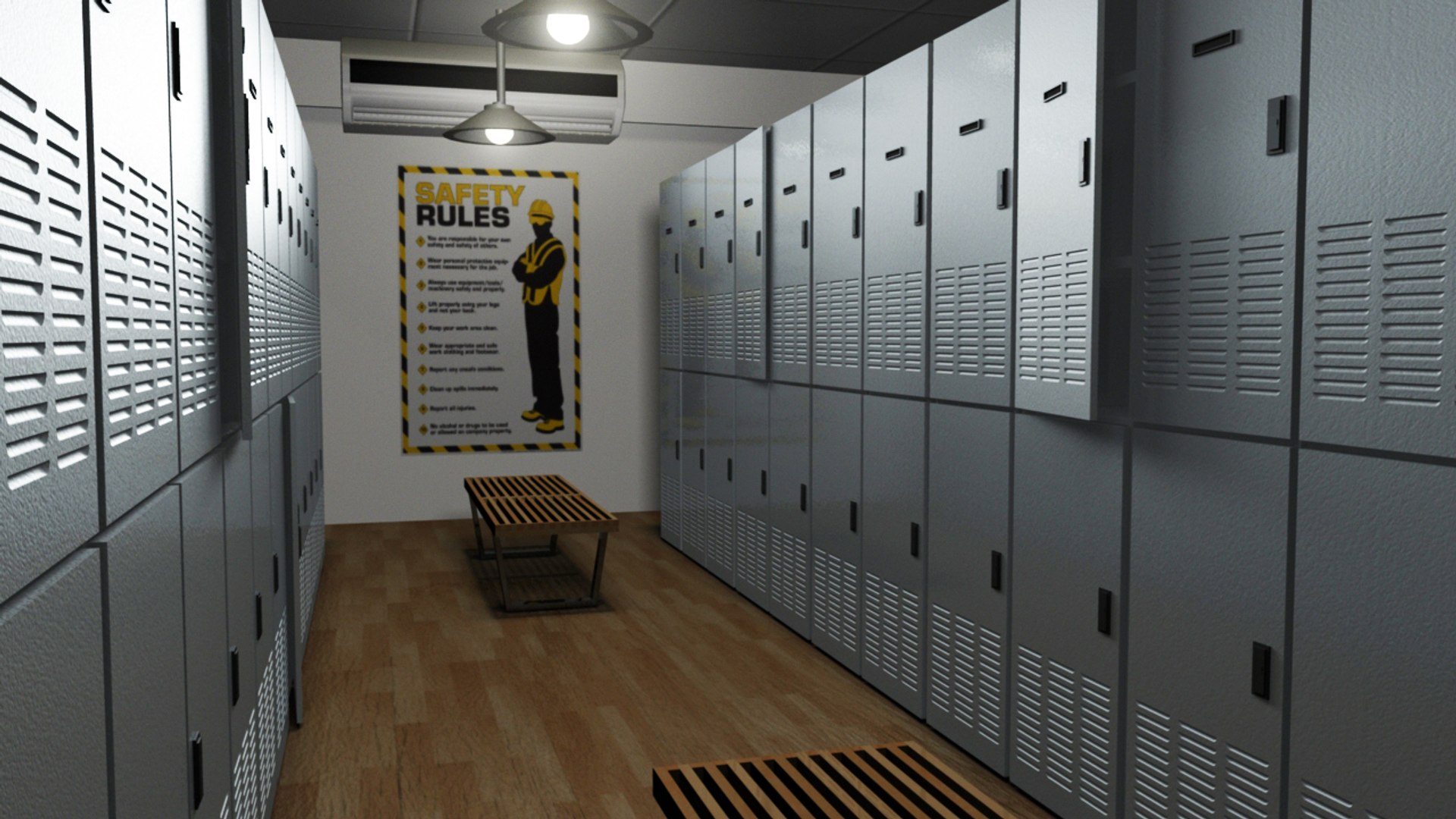 Locker Room Model - TurboSquid 1221797