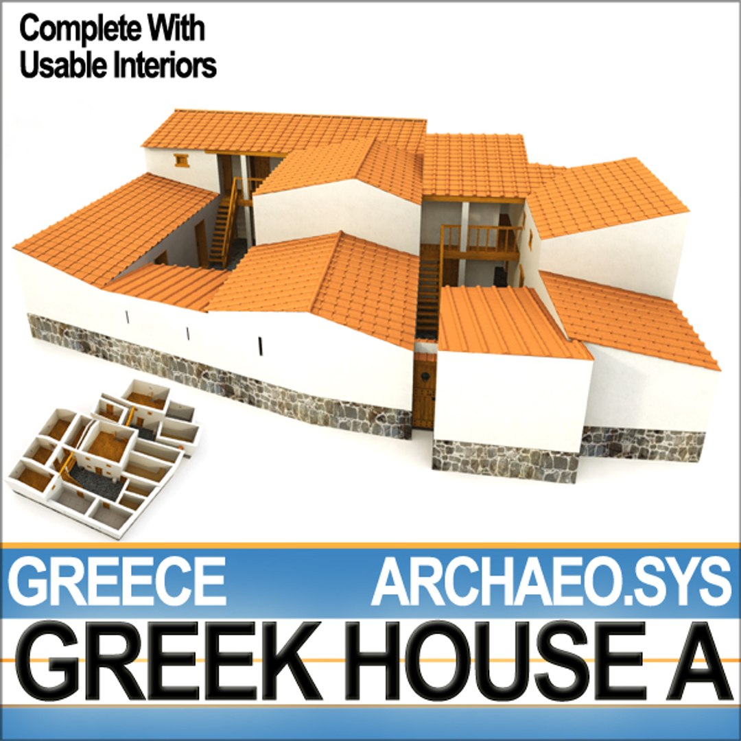 3d Ancient Greek House Interiors Model