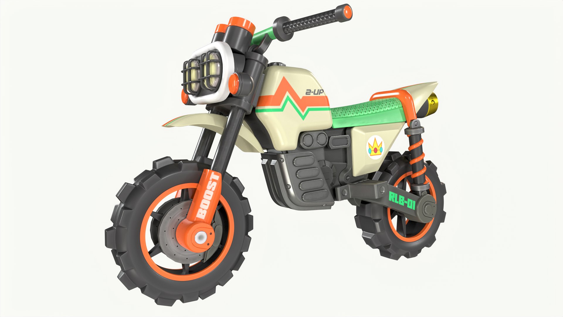 Mario Kart World Princess Peach Bike 3D Model - TurboSquid 2413583