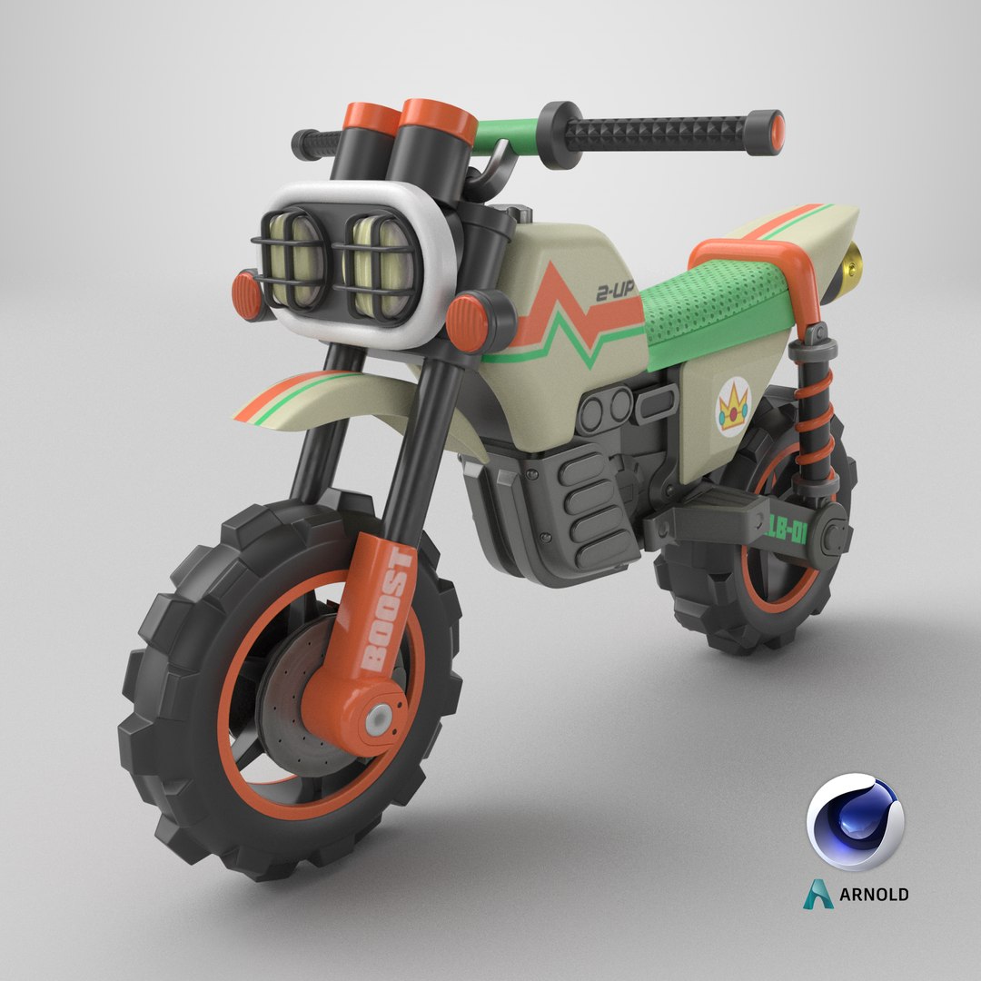 Mario Kart World Princess Peach Bike 3D Model - TurboSquid 2413583