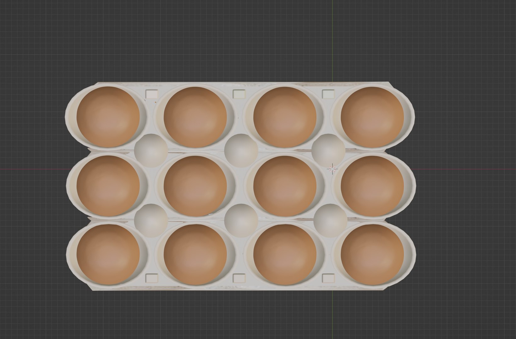 3D Chicken eggs in a tray - TurboSquid 1969112