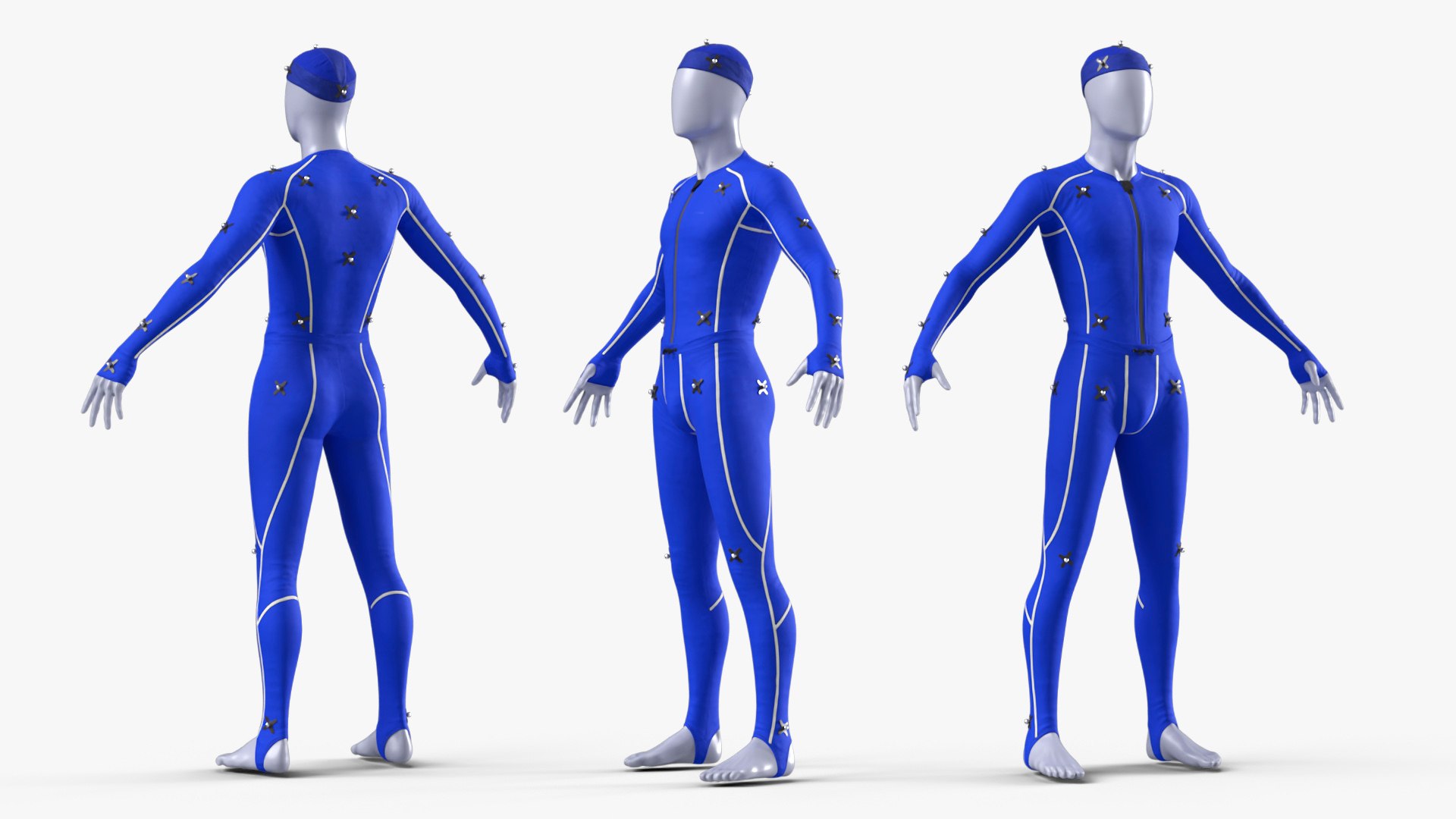 3D Motion Capture Suit Blue Rigged - TurboSquid 2293481