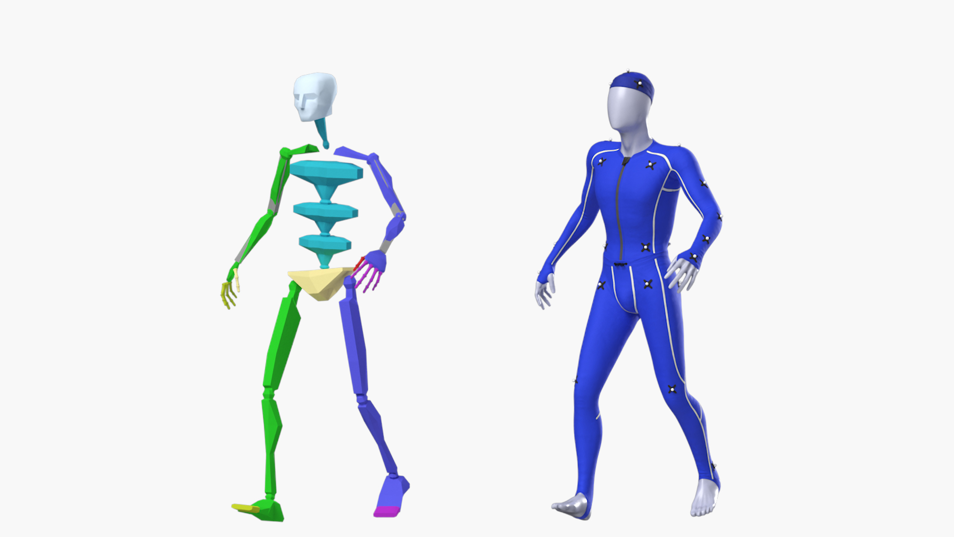 3D Motion Capture Suit Blue Rigged - TurboSquid 2293481