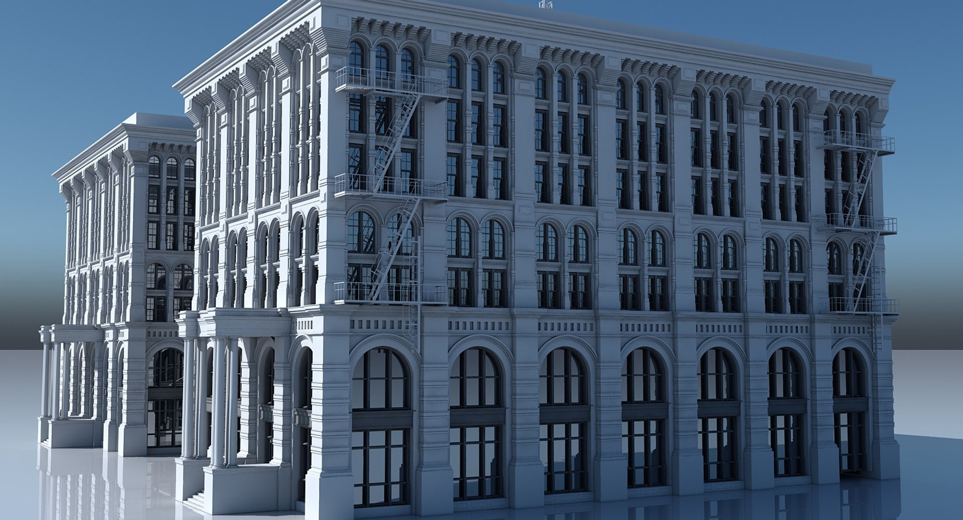 3D Tenement Building Facades - TurboSquid 1303462